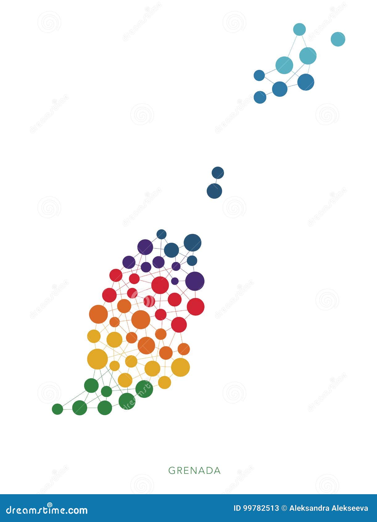 Grenada Vector Country Map Silhouette | CartoonDealer.com #305854850