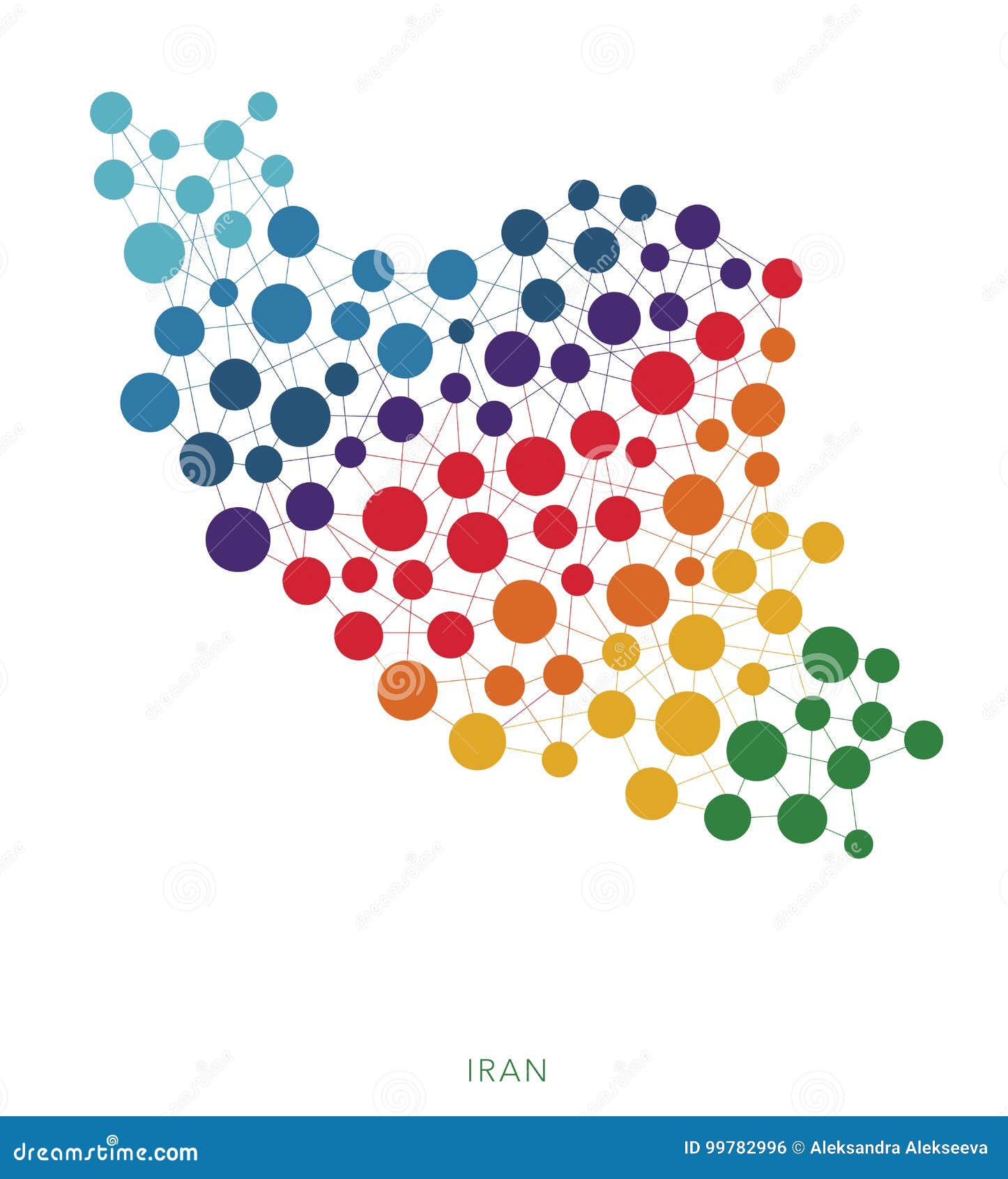 Iran Vector Map Isolated On White Background. High-Detailed Black ...