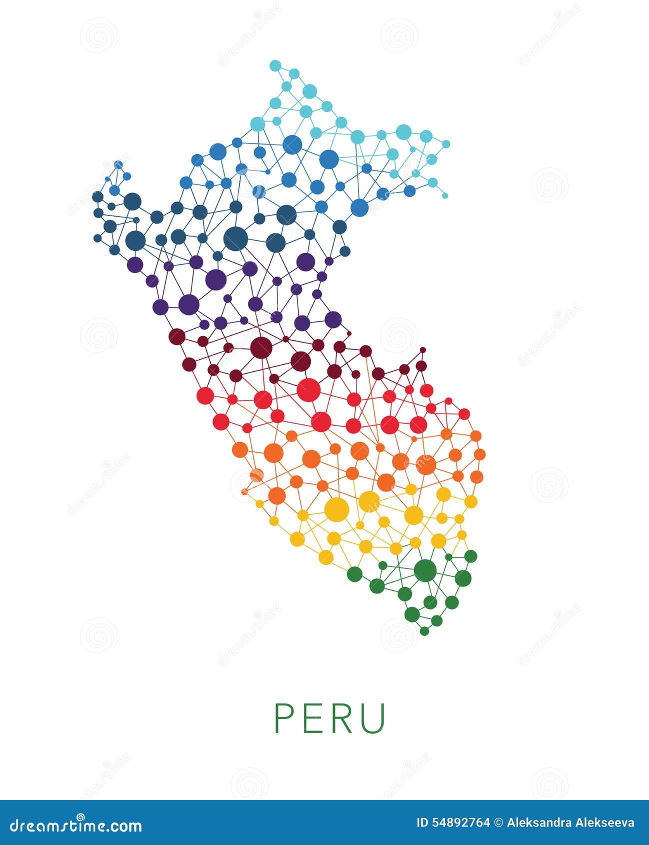 Peru Vector Map Isolated On White Background. High-Detailed Black ...