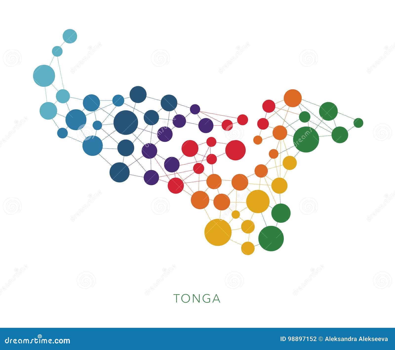 Tonga Vector Map Isolated On White Background. High-Detailed Black ...