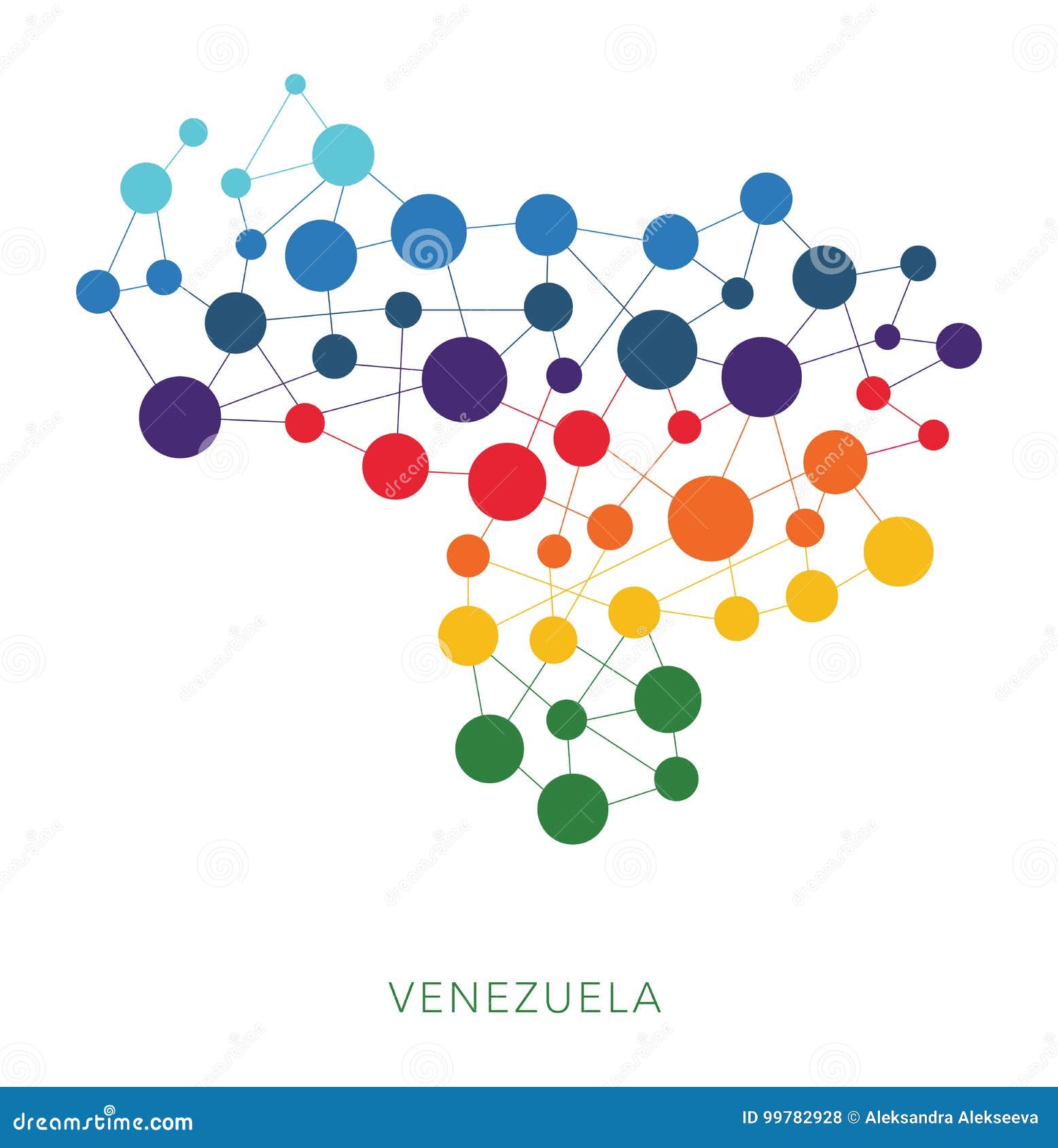 Venezuela Vector Map Isolated On White Background. High-Detailed Black ...