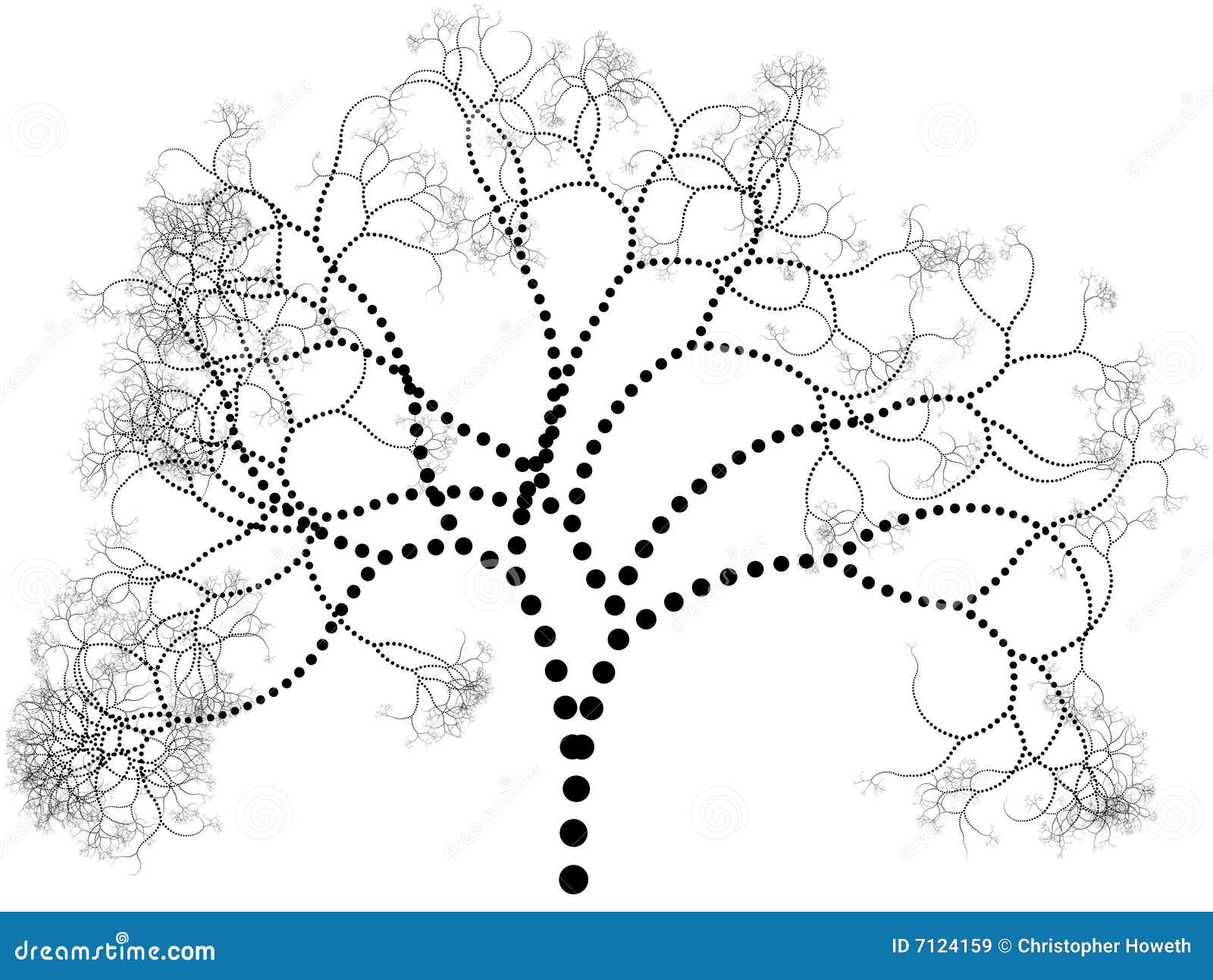 Dotted Tree stock illustration. Illustration of snow, outdoors - 7124159