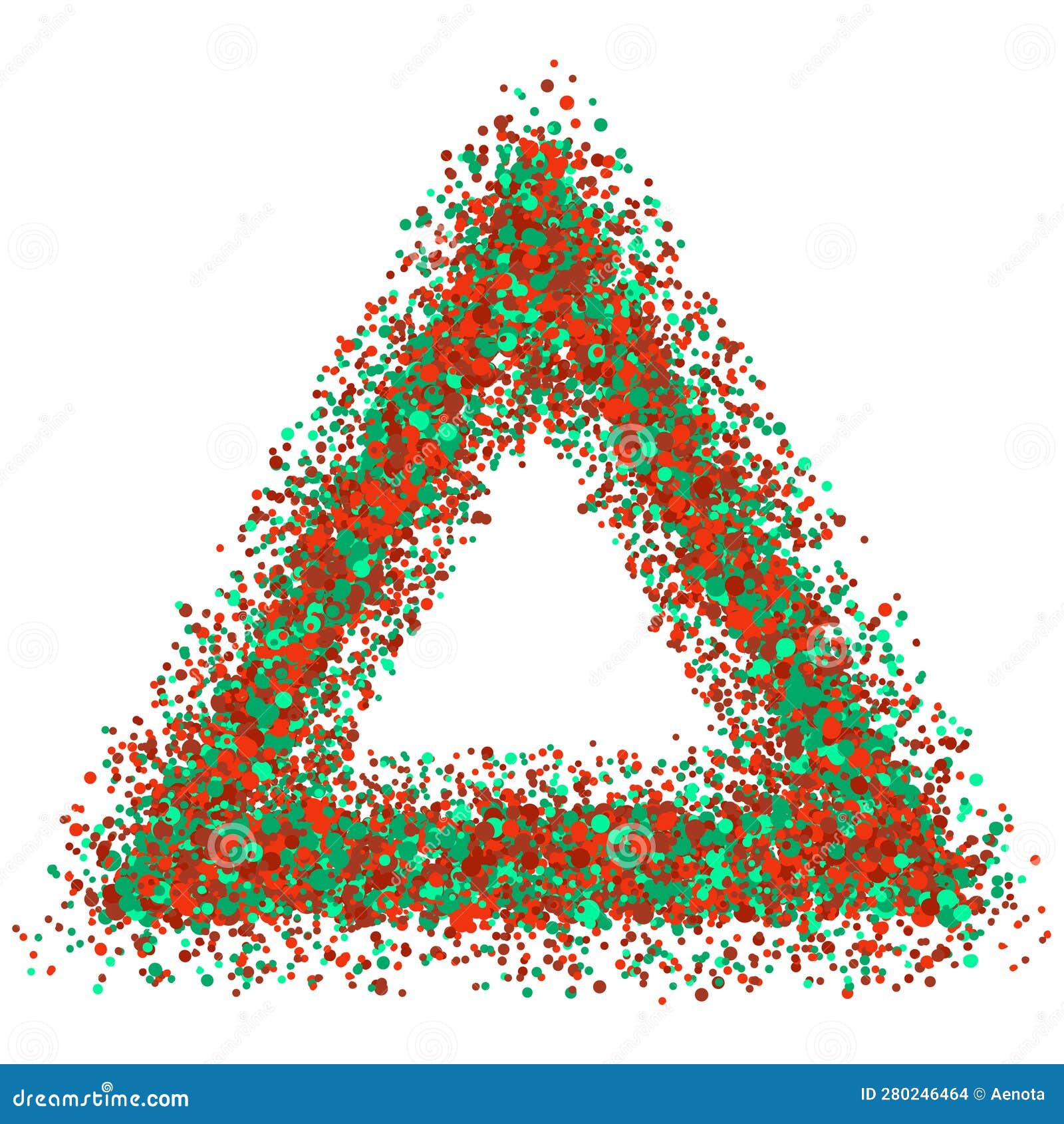 Dotted Triangle for Design Project Stock Vector - Illustration of sign ...