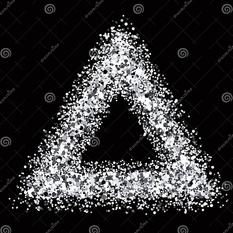 Dotted Triangle for Design Project on Black Stock Vector - Illustration ...