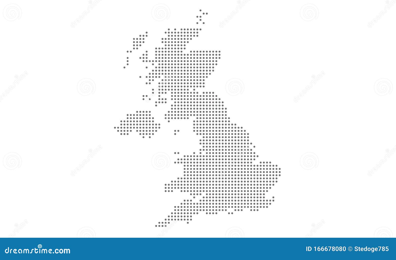 Illustration of a Map of the Uk Made Up of Dots Stock Illustration ...