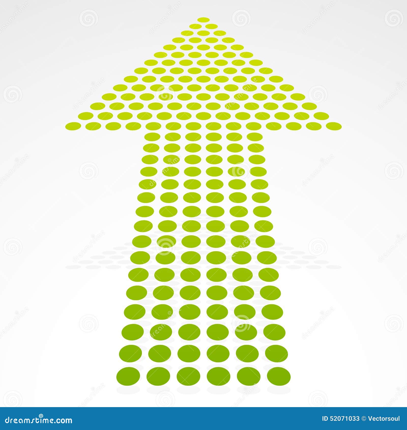 Dotted Up Arrow in Perspective Stock Vector - Illustration of ...