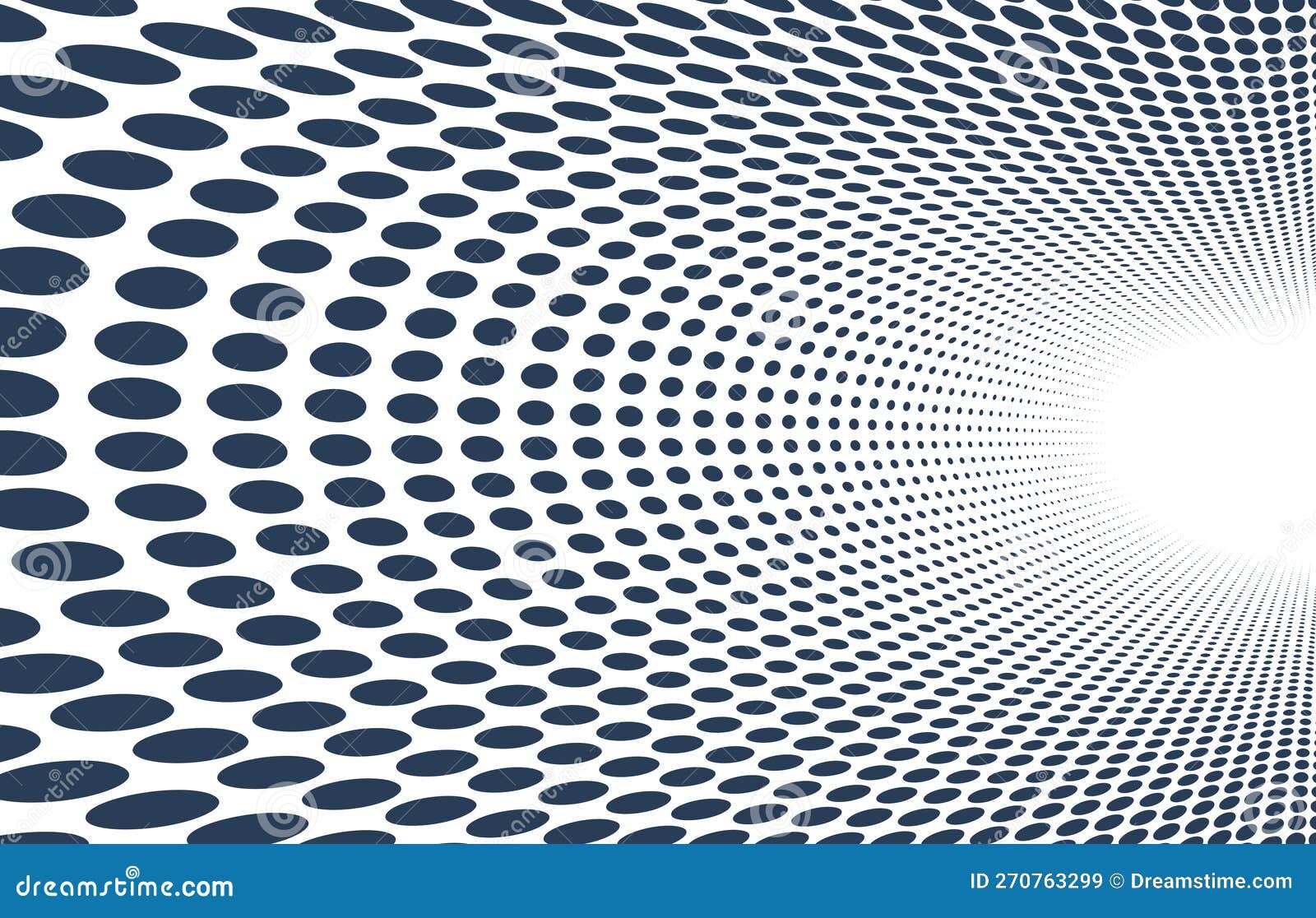 Dotted Vector Abstract Background, Black Dots in Perspective Flow ...