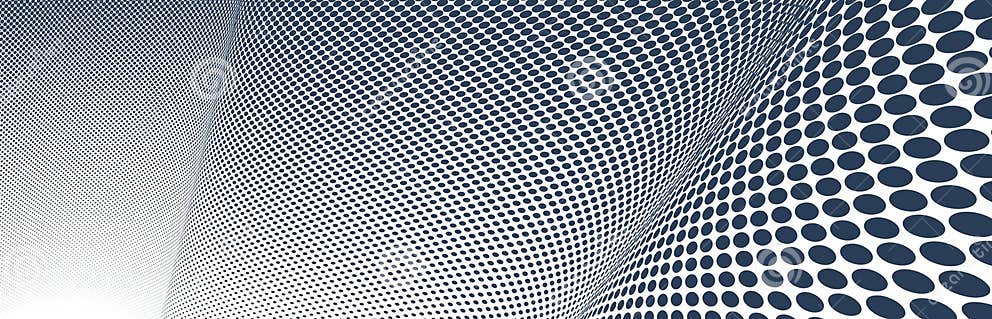 Dotted Vector Abstract Background, Black Dots in Perspective Flow ...