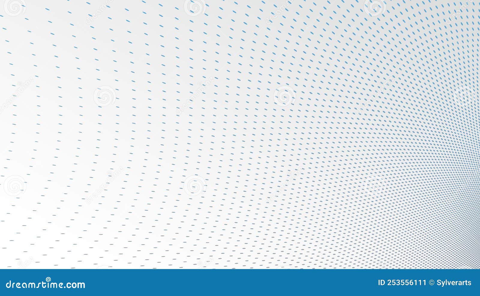 Dotted Vector Abstract Background, Blue and Grey Dots in Perspective ...