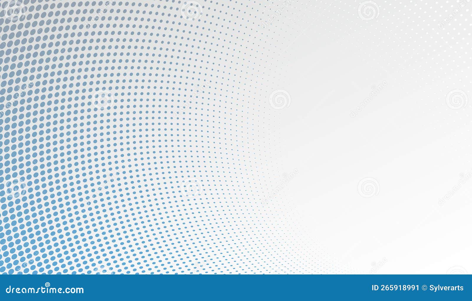 Dotted Vector Abstract Background, Blue and Grey Dots in Perspective ...
