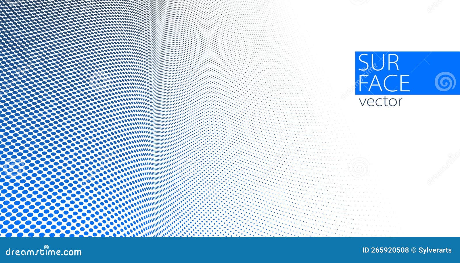 Dotted Vector Abstract Background, Blue and Grey Dots in Perspective ...