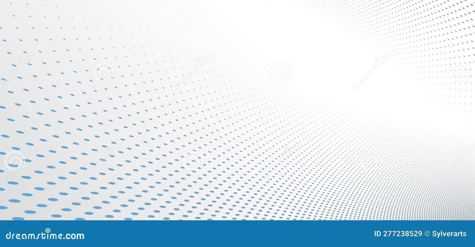 Dotted Vector Abstract Background, Blue and Grey Dots in Perspective ...