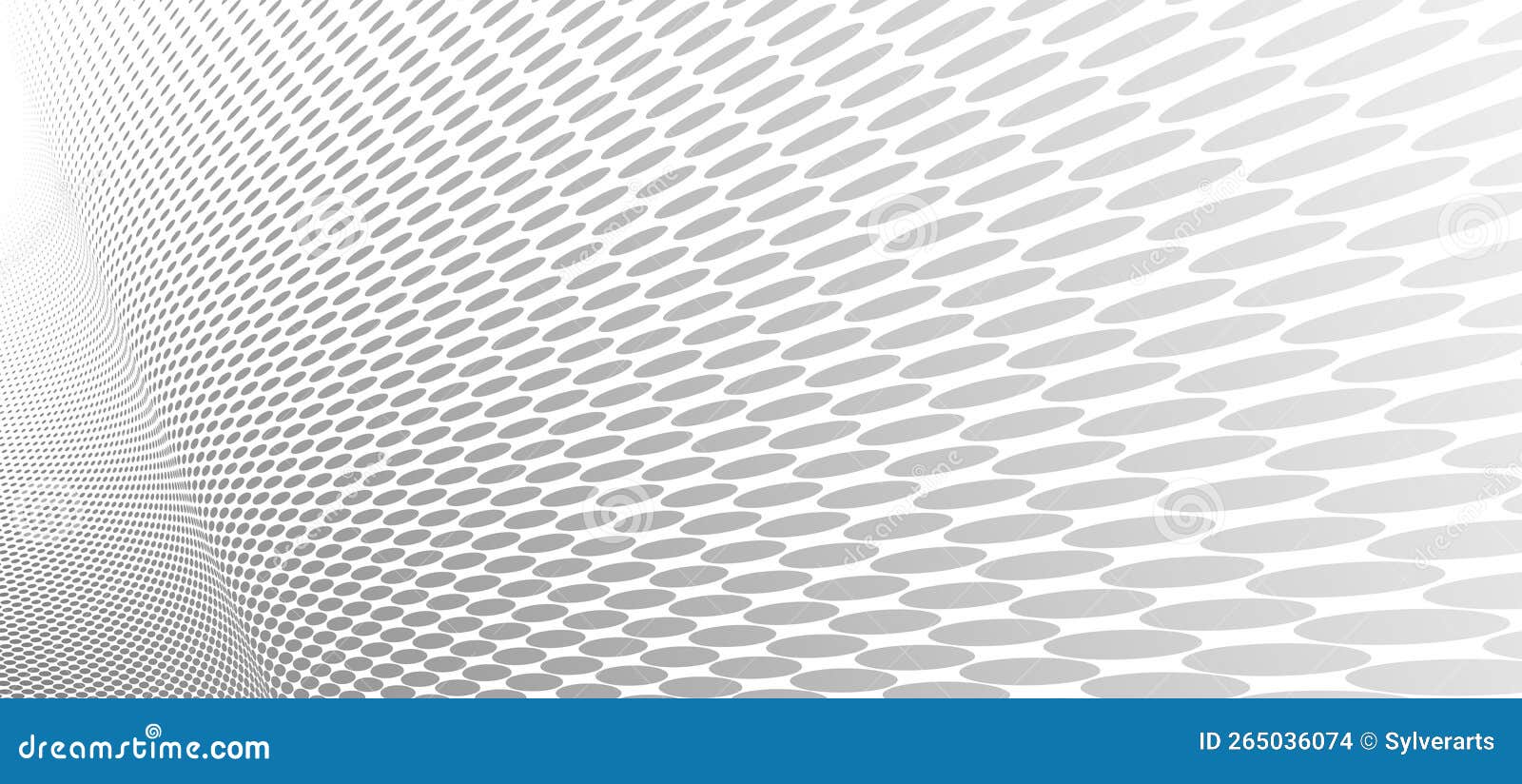 Dotted Vector Abstract Background, Light Grey Dots in Perspective Flow ...