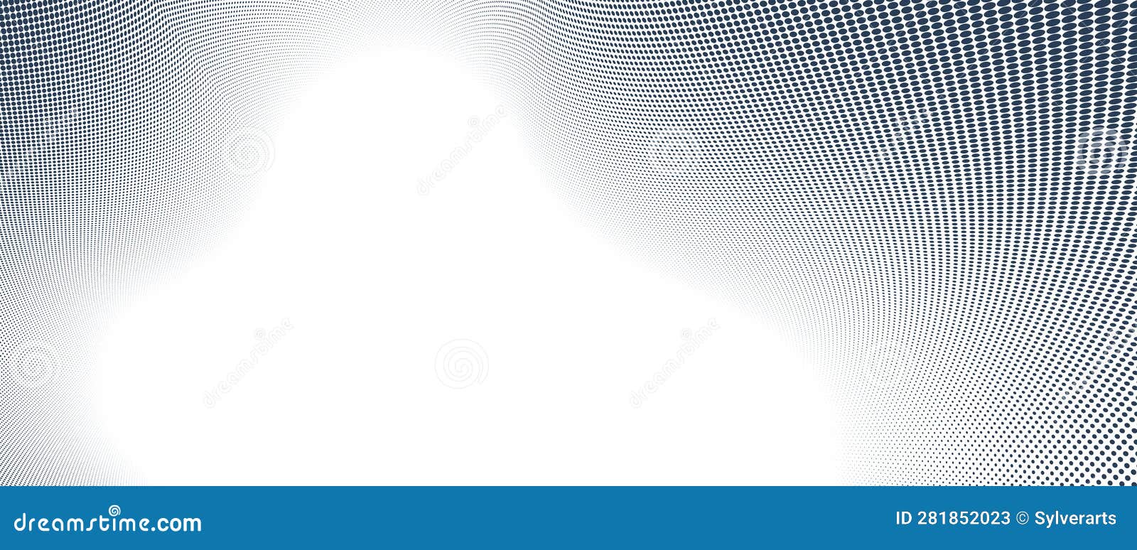 Dotted Vector Abstract Background, Light Grey Dots in Perspective Flow ...