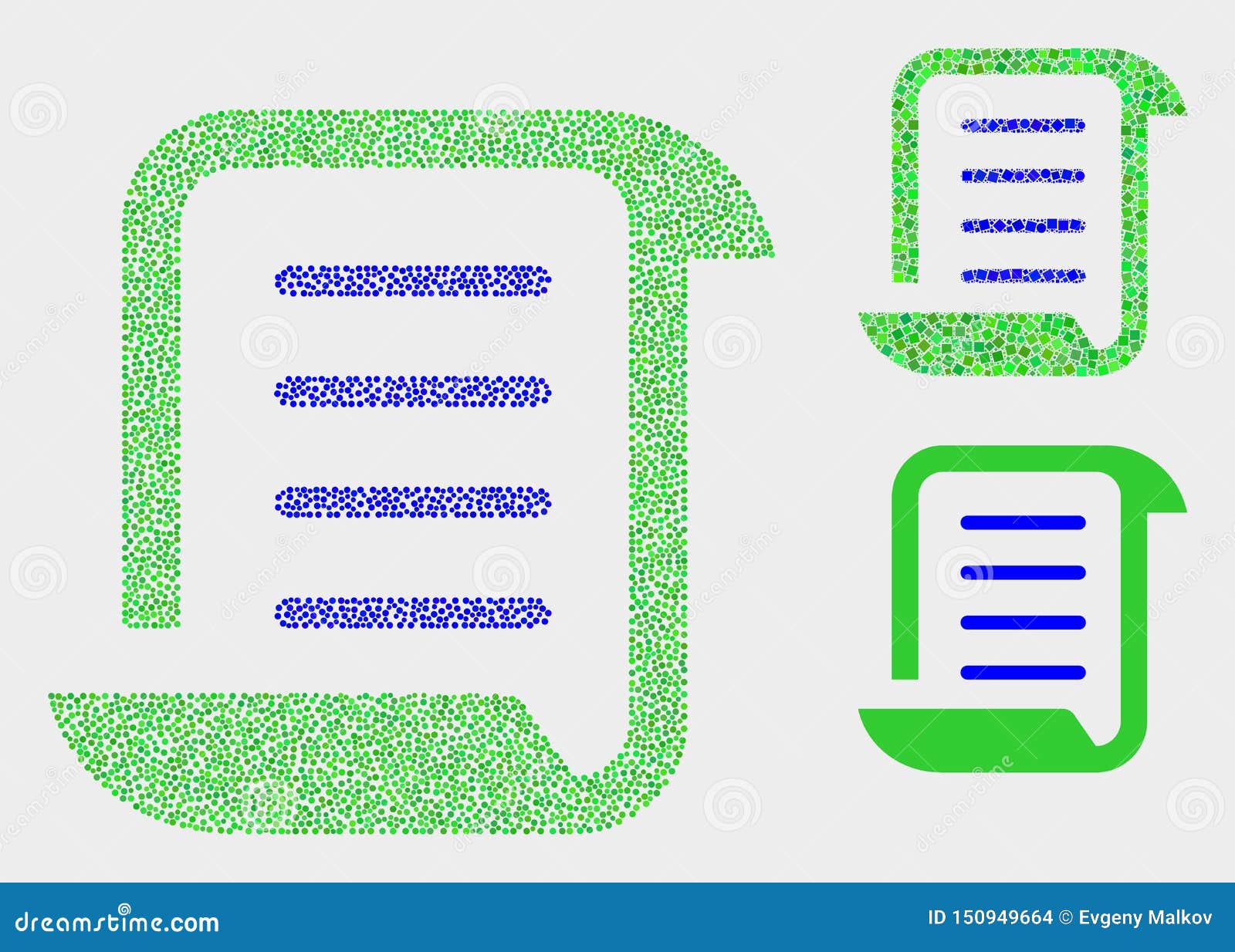 Dotted Vector Scroll List Icons Stock Vector - Illustration of file ...