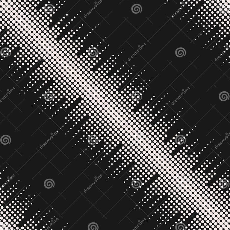 Dotted Vector Seamless Pattern. Dynamic Visual Effect, Diagonal Lines ...