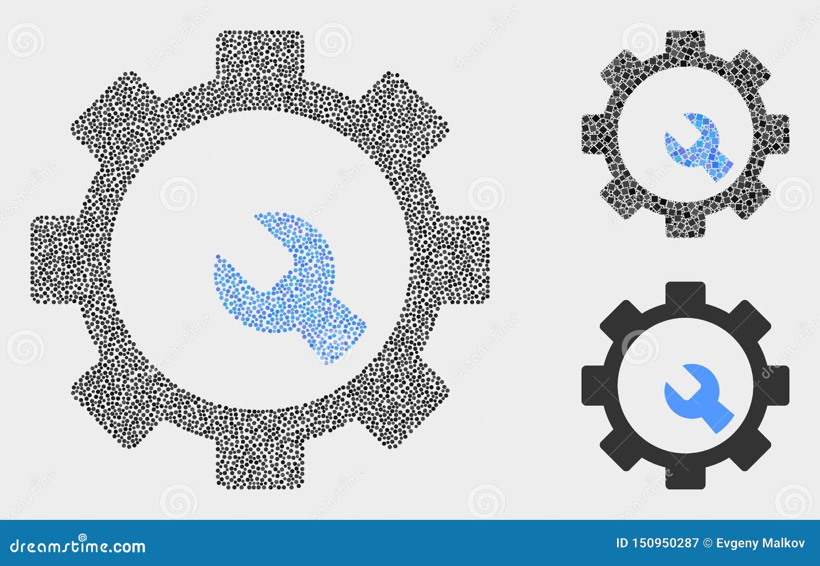 Dotted Vector Setup Tools Icons Stock Vector - Illustration of ...