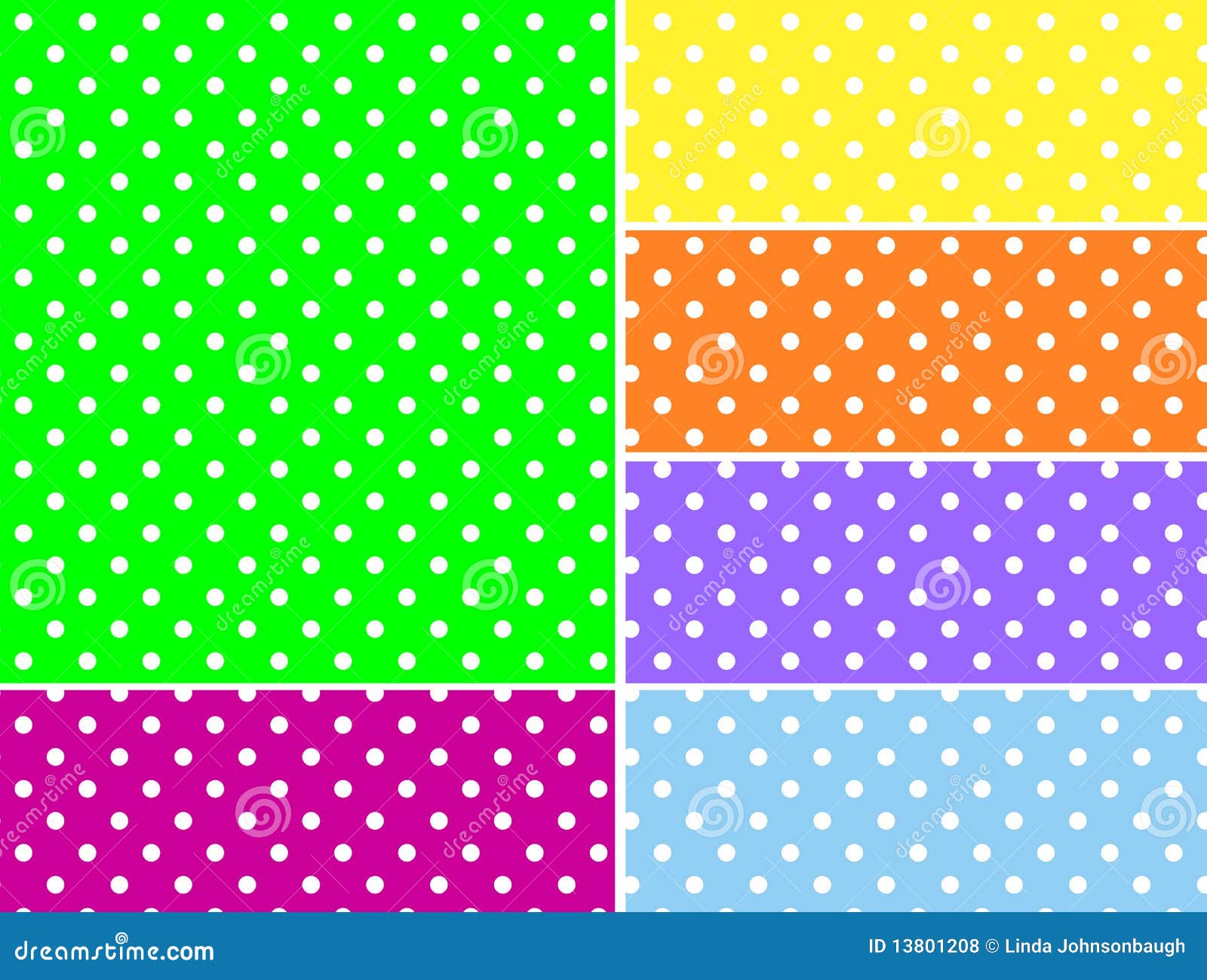 Dotted Vector Swatches In Six Spring Colors | CartoonDealer.com #13801208