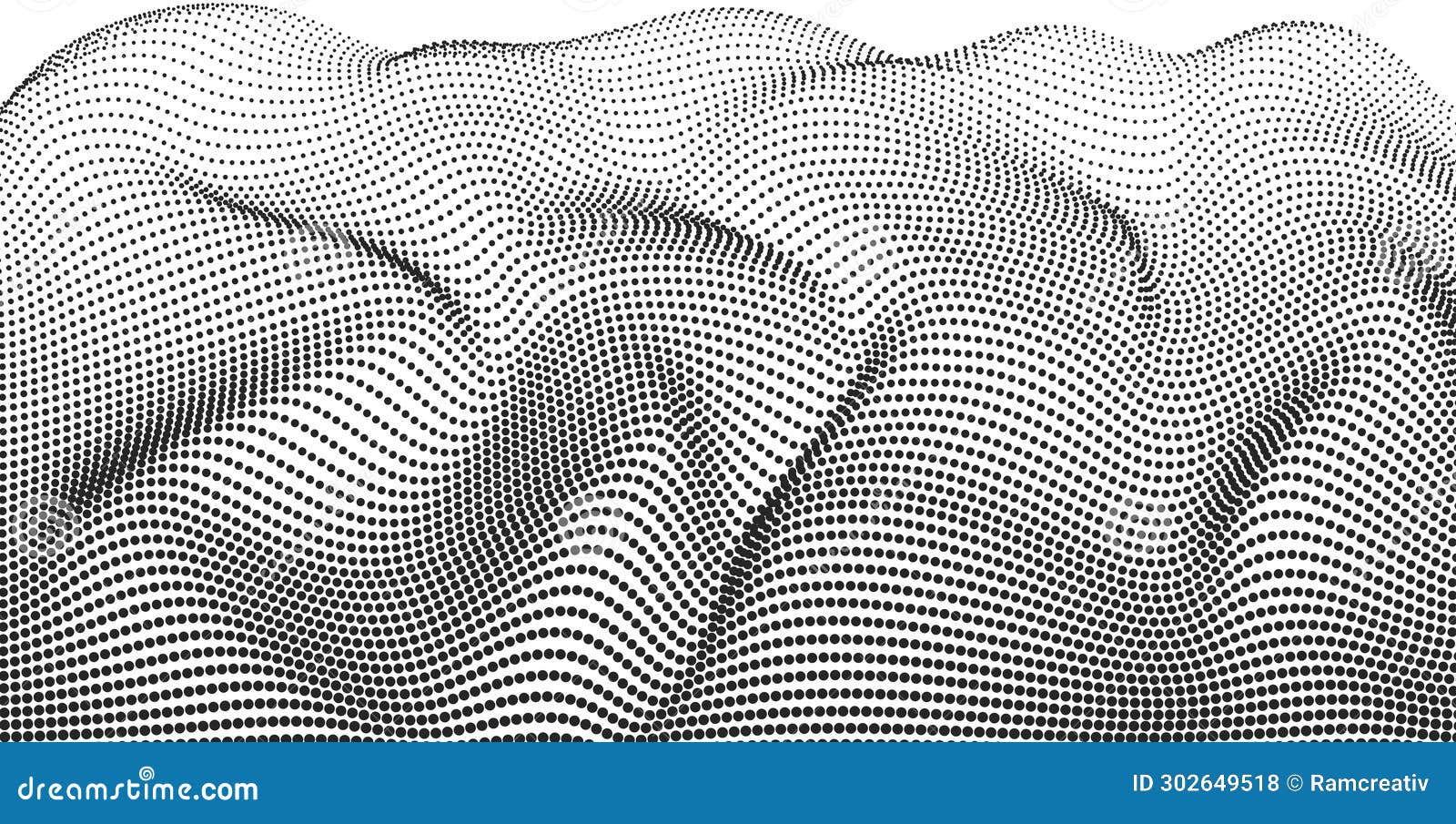Dotted Wave Halftone Background. Abstract Pattern of Dots Stock ...