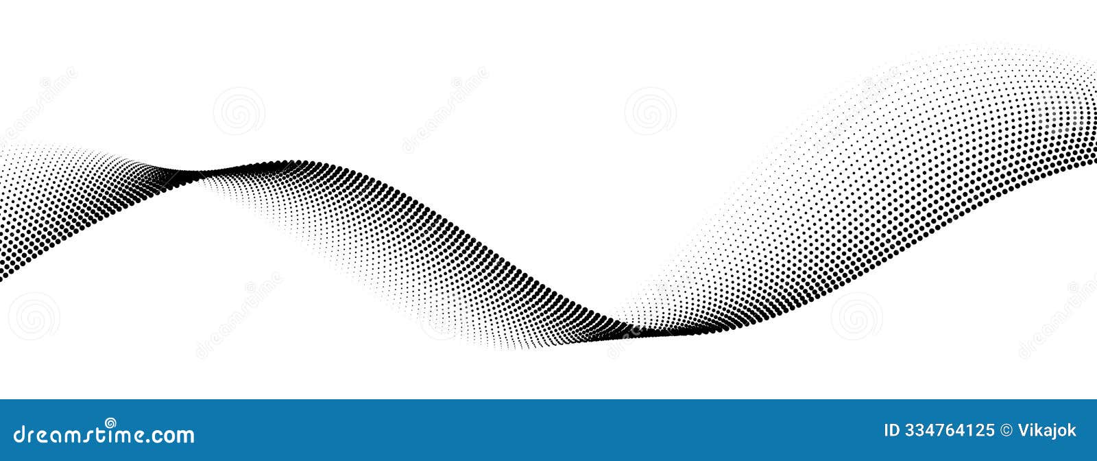 Dotted Wave Line Pattern. Black Halftone Undulate Background. Abstract ...