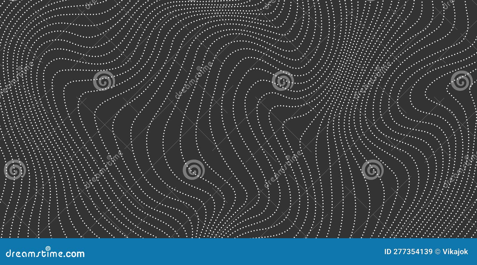 Dotted Wave Lines on Dark Background. Abstract Wavy Stripes Texture ...
