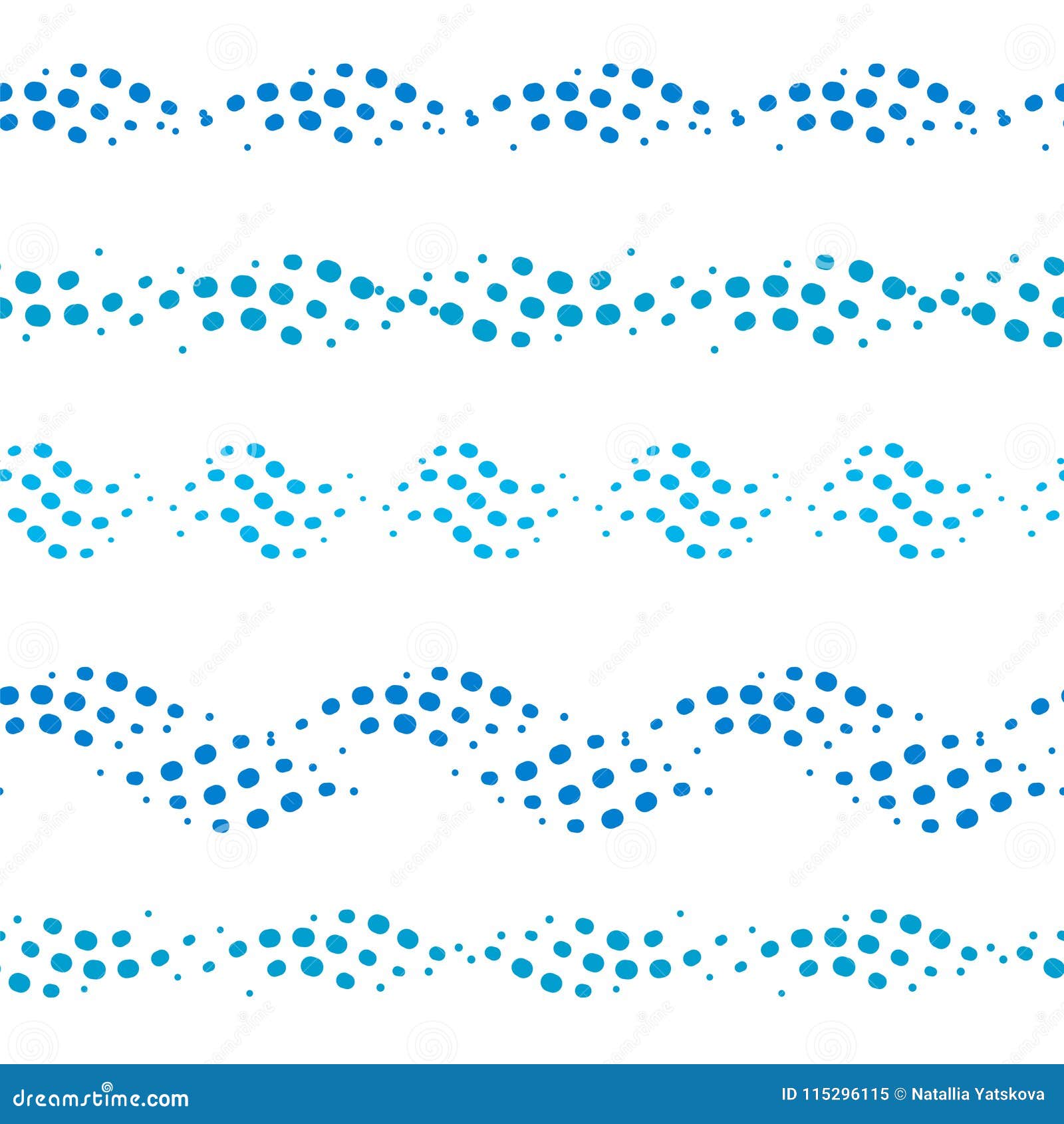Dotted Wave Seamless Pattern Stock Vector - Illustration of seamless ...