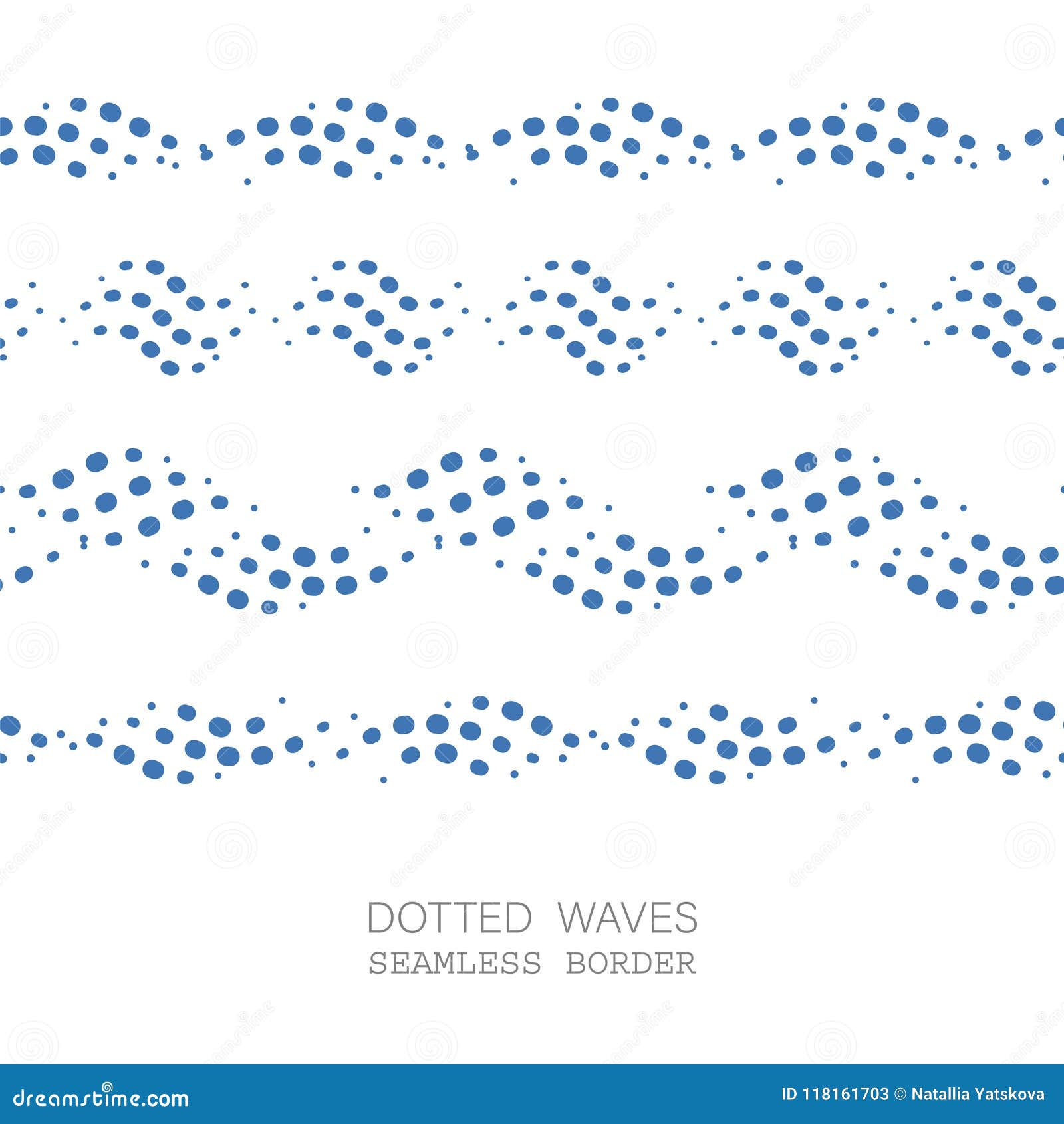 Dotted Wave Seamless Pattern Stock Vector - Illustration of print ...