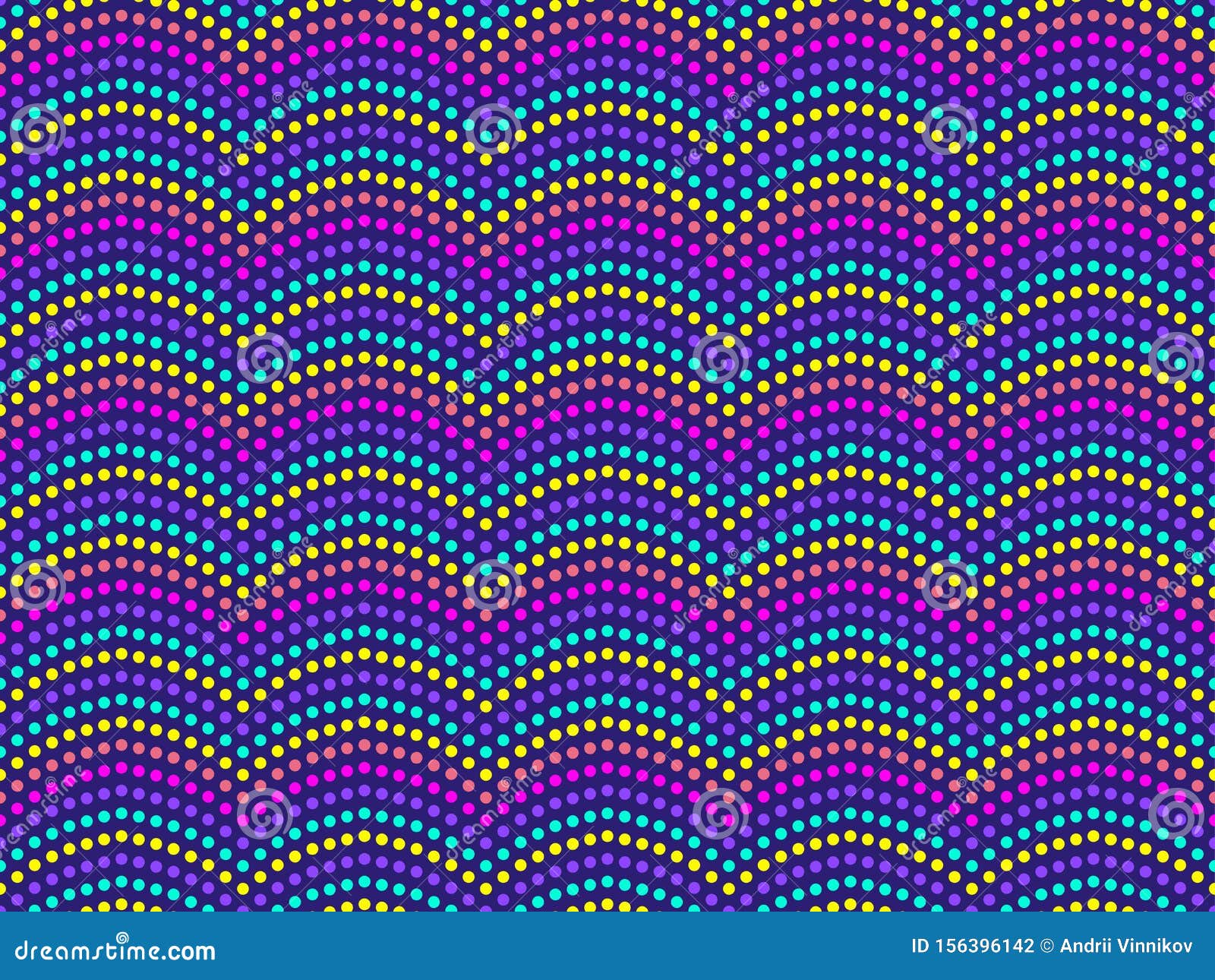 Dotted Wave Seamless Pattern. Pop Art Background. Modern Trend ...