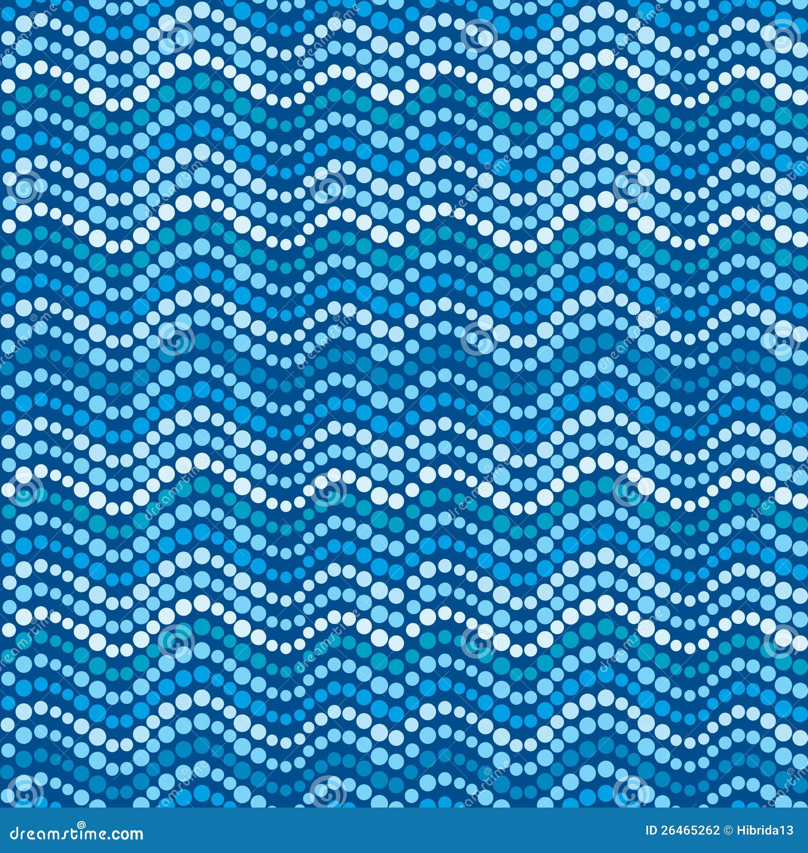 Dotted Waves, Abstract Blue Dotted Pattern Stock Vector - Illustration ...