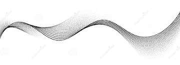 Dotted Wavy Line Background. Black Halftone Undulate Pattern. Abstract ...