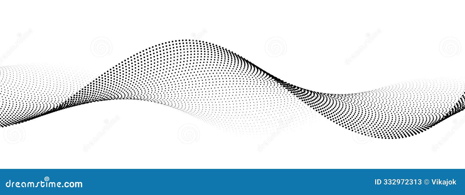 Dotted Wavy Line Background. Black Halftone Undulate Pattern Stock ...