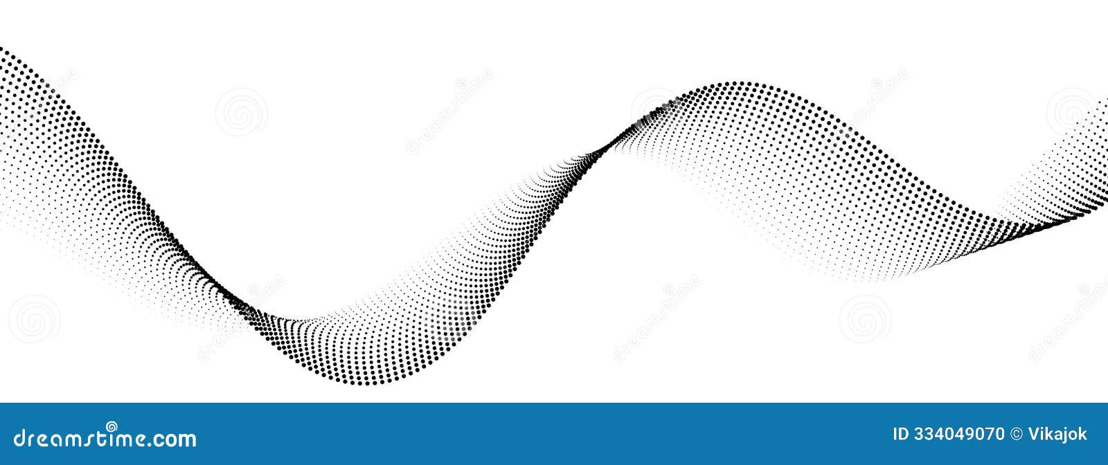 Dotted Wavy Line Pattern. Black Halftone Undulate Background. Abstract ...