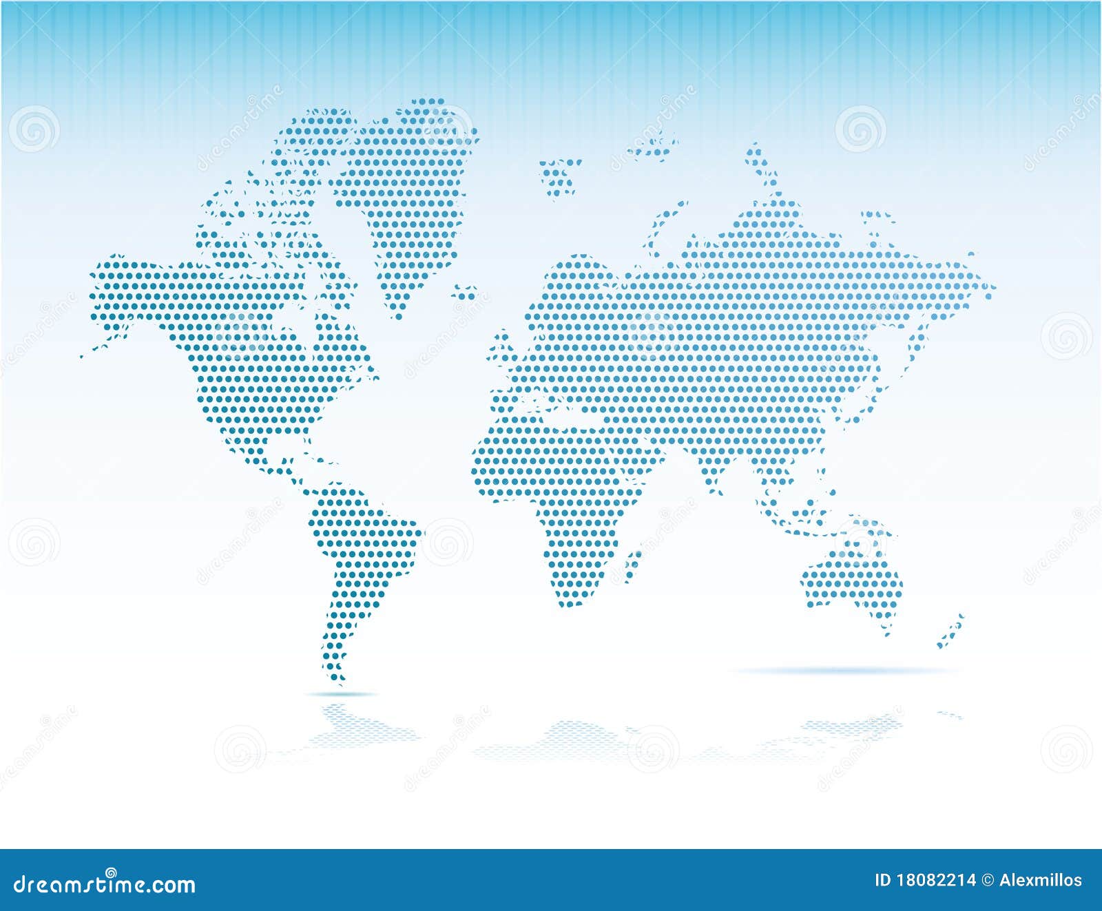 Dotted world map stock vector. Illustration of east, glossy - 18082214