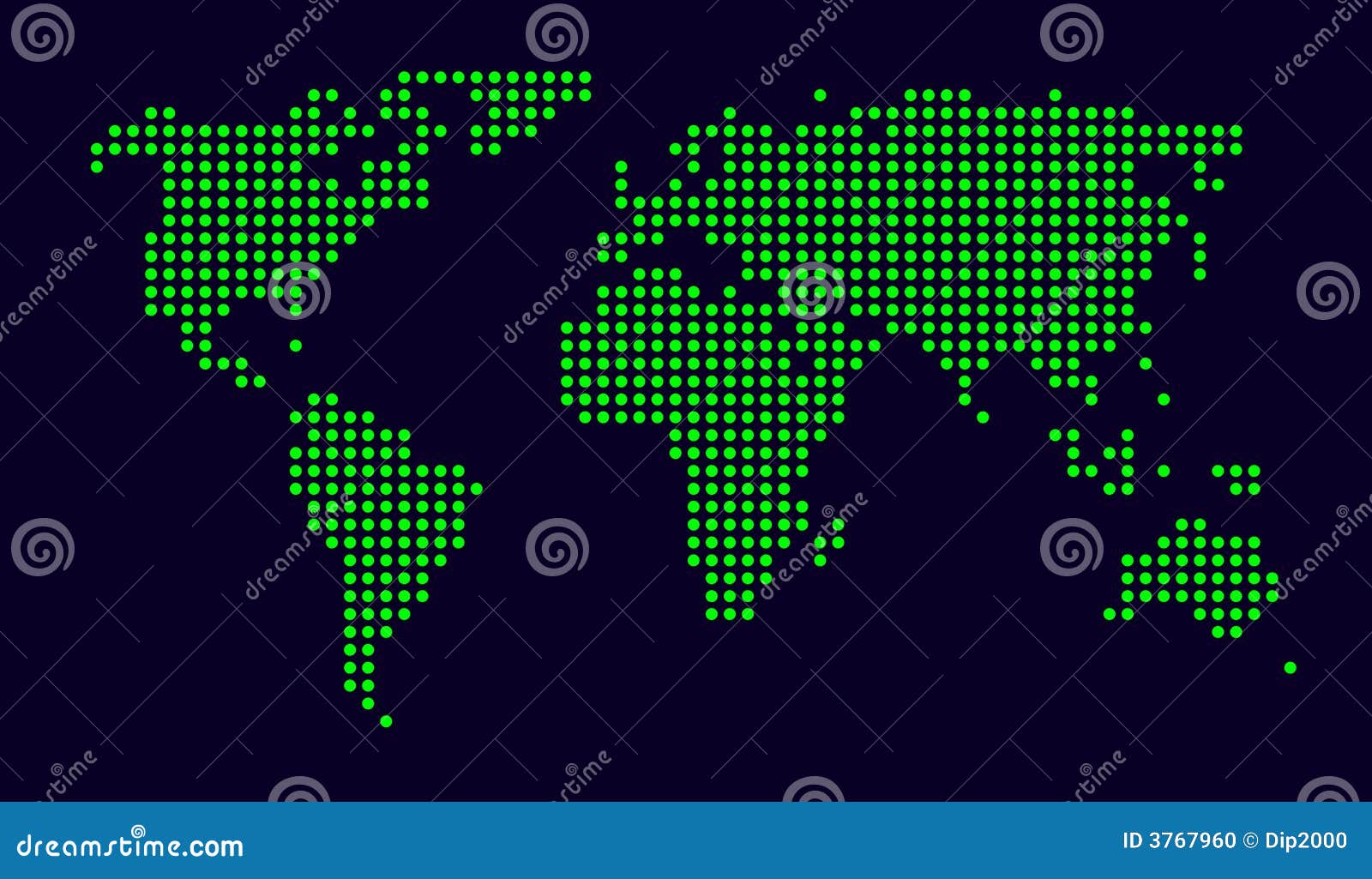Dotted world map stock vector. Illustration of abstract - 3767960