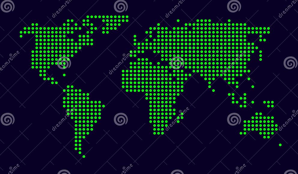 Dotted world map stock vector. Illustration of abstract - 3767960