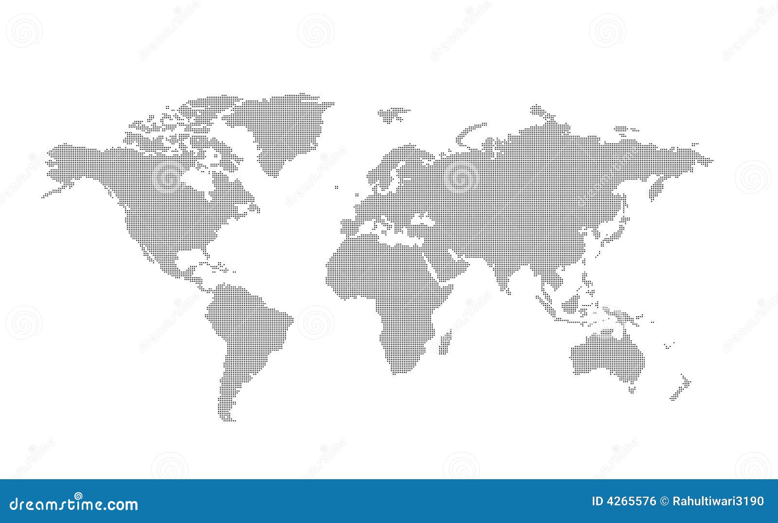 Dotted World Map Over Blueprint Background Vector Illustration ...