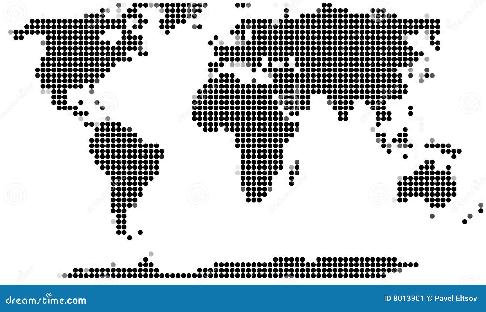 Dotted world map stock vector. Illustration of asia, countries - 8013901