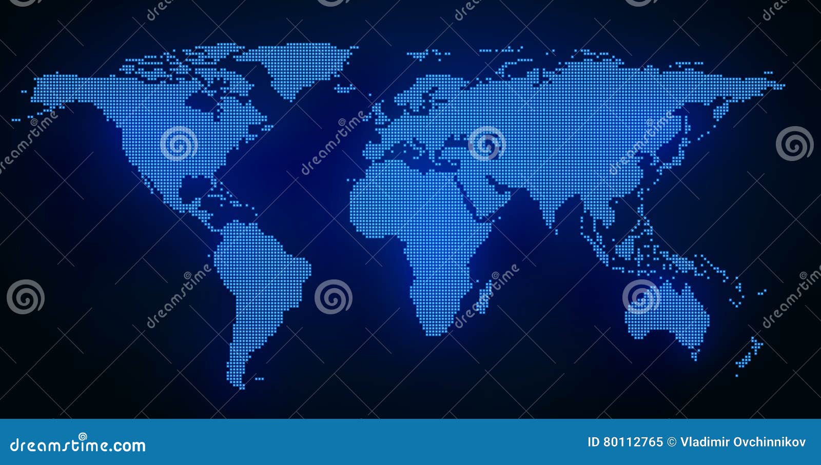 Dotted World Map stock vector. Illustration of background - 80112765