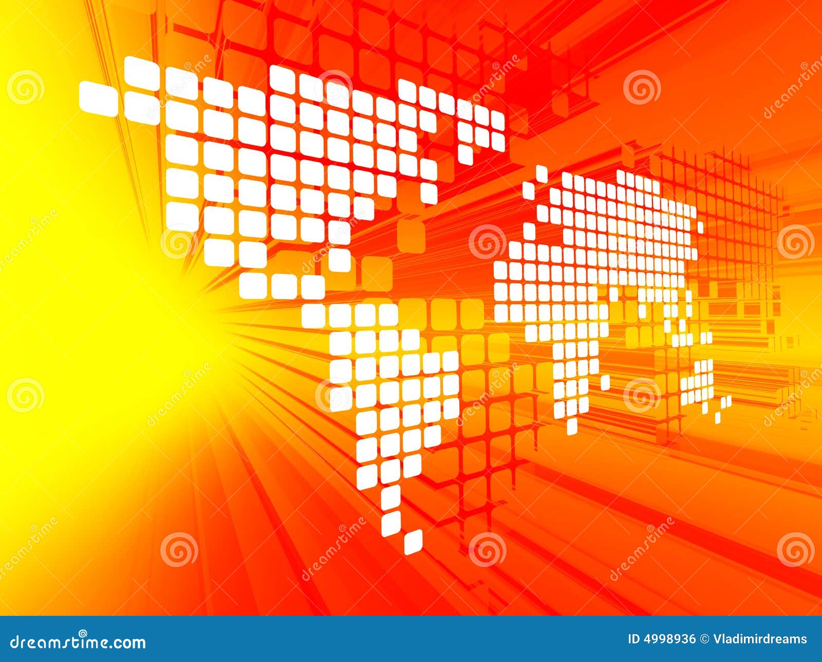 Dotted Map World. Golden City Lights. Abstract Digital Dots. Worldmap ...