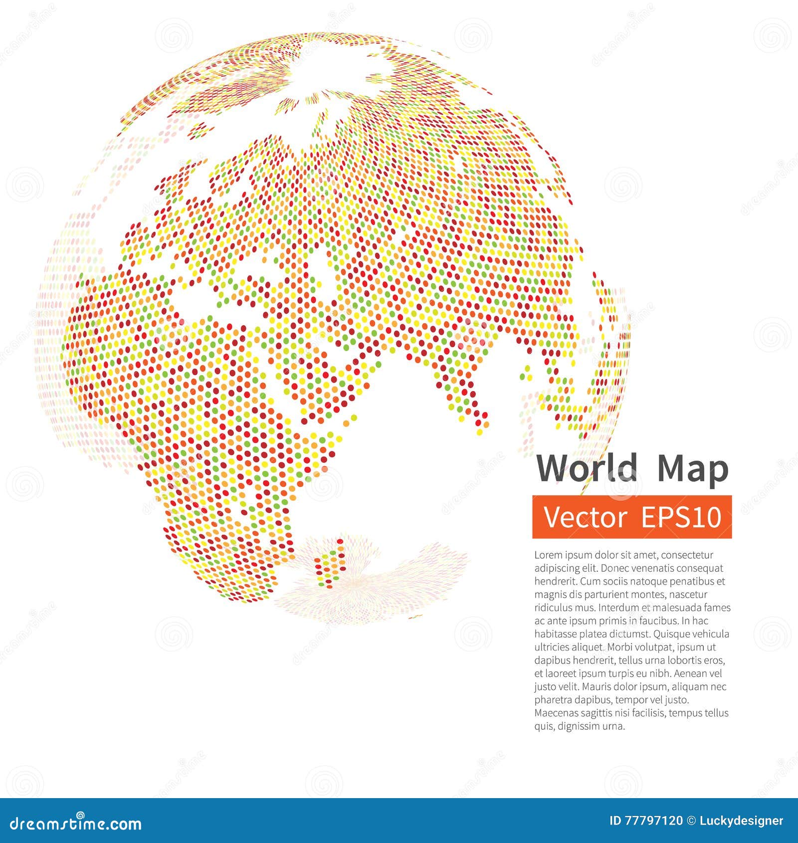 Dotted World Map Background. Earth Globe. Globalization Concept Stock ...