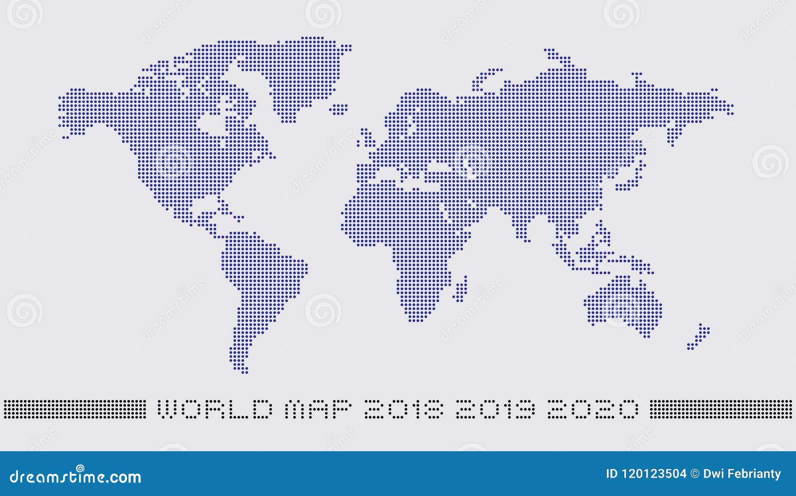 Dotted World Map by Circle Dots Stock Vector - Illustration of artwork ...