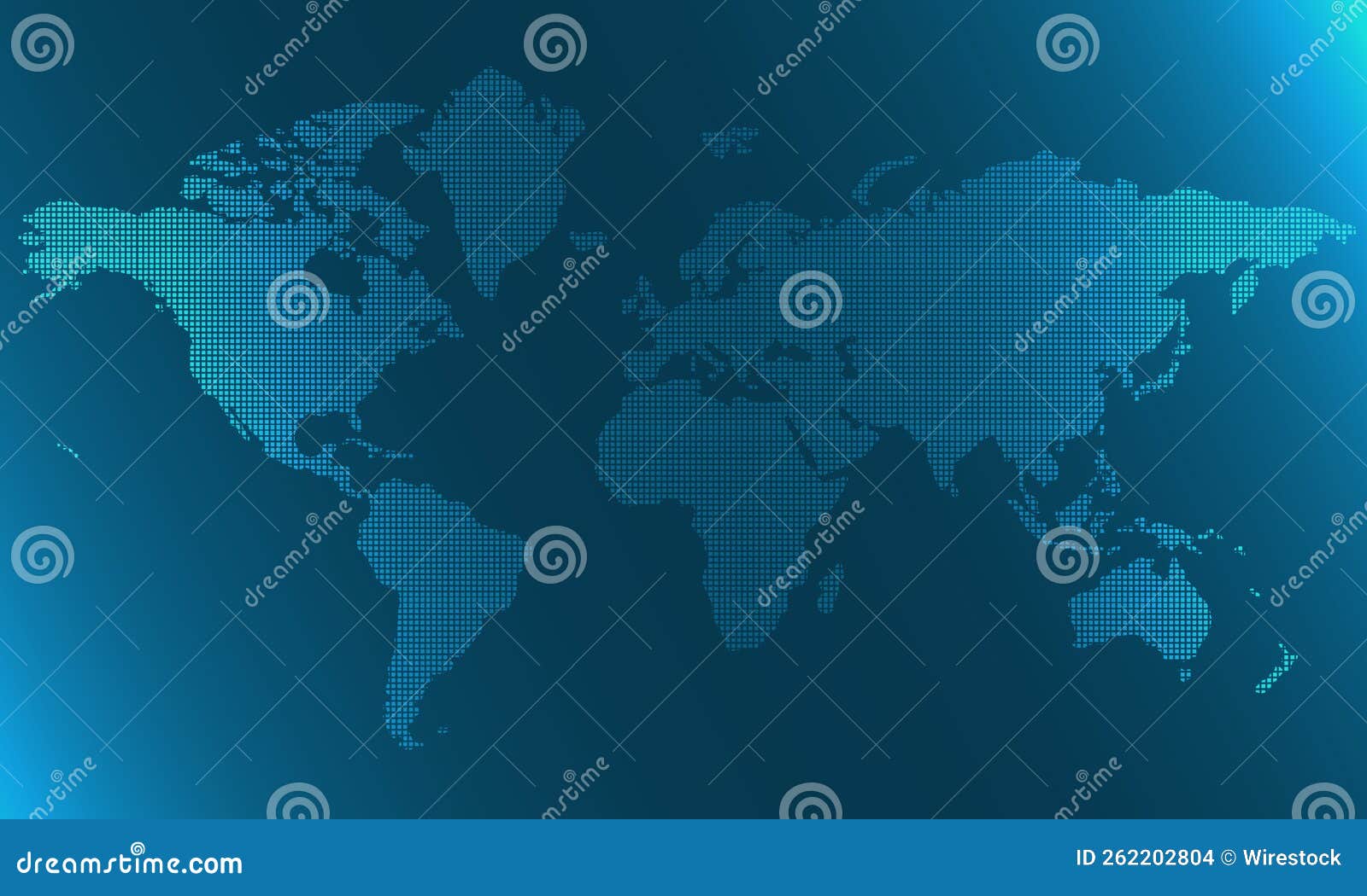 Dotted World Map on a Dark Blue Background Stock Photo - Image of dark ...