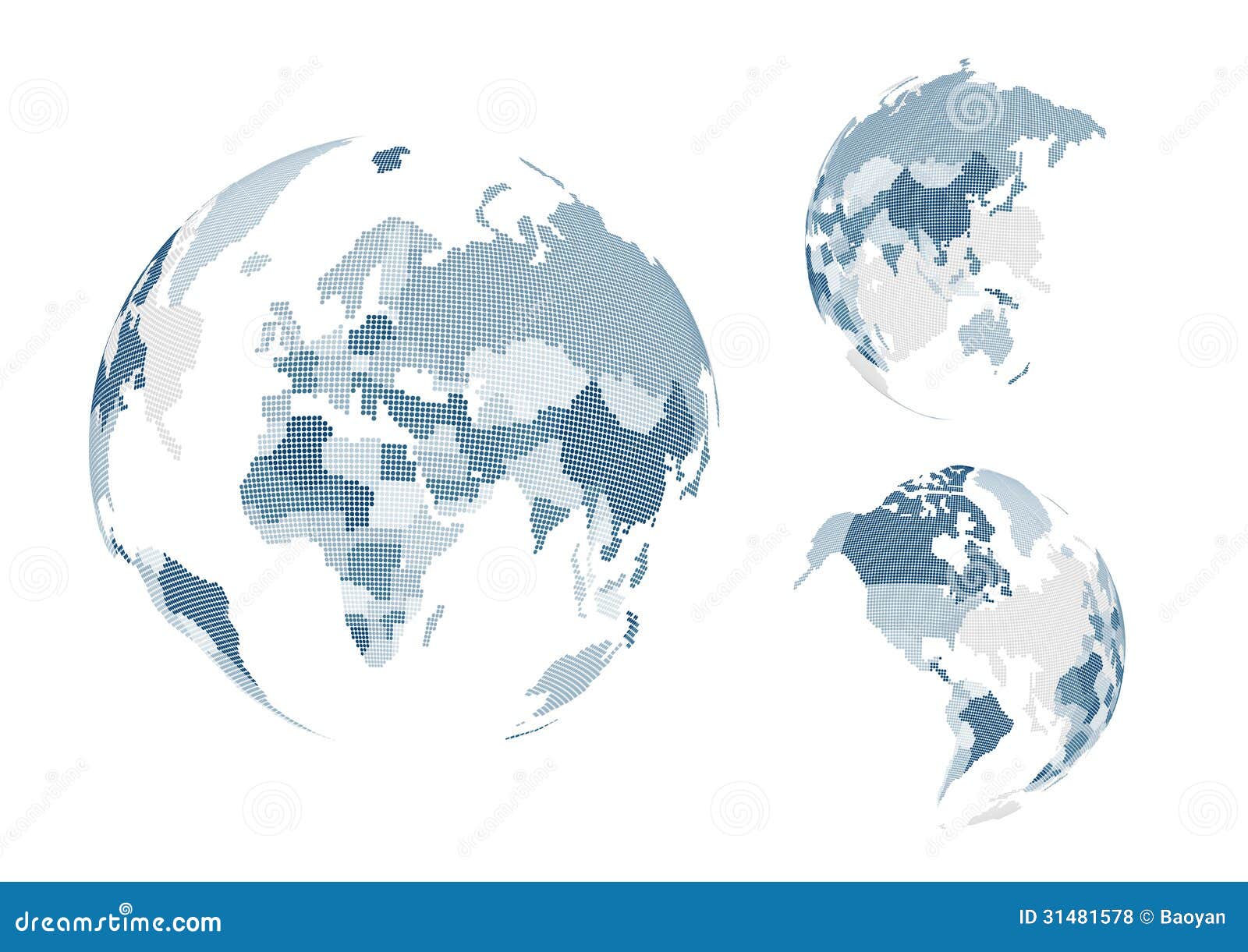 Dotted World Maps Vector Illustration | CartoonDealer.com #69240820