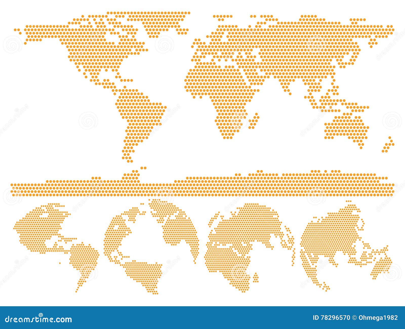 Dotted World Map Globe Made of Circle Shapes. Stock Vector ...