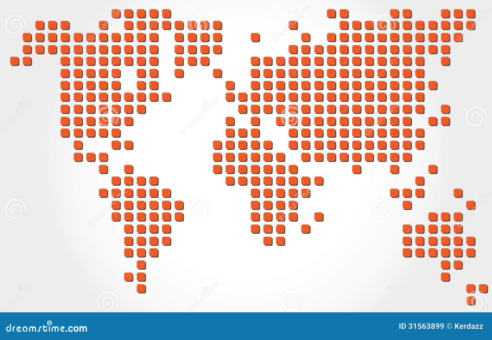 Dotted world map stock vector. Illustration of dotted - 31563899