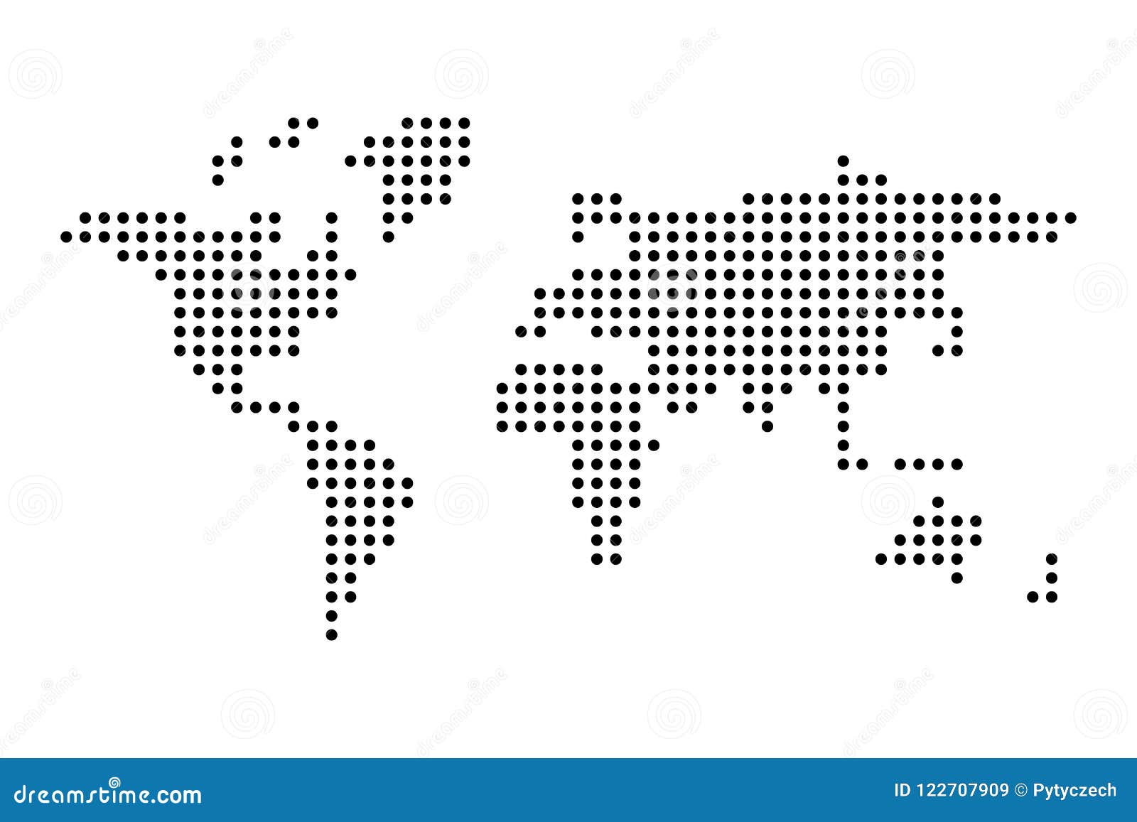 Dotted World Map. Simple Flat Vector Illustration Stock Vector ...