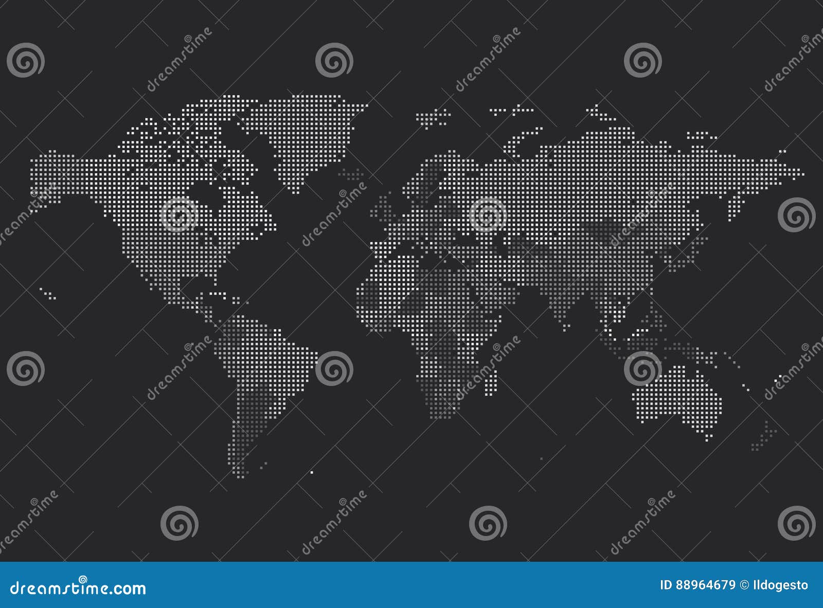 Square Dots Pattern Map Of Papua New Guinea. PNG Dotted Pixel Map With ...