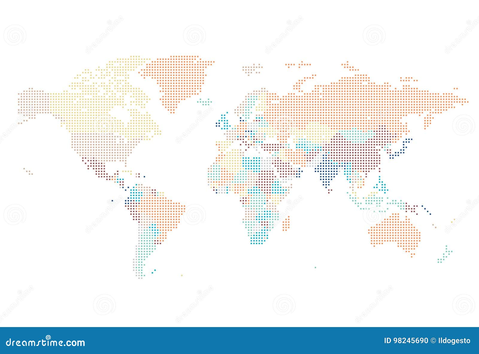 Square Dots Pattern Map Of Philippines. Philippine Dotted Pixel Map ...