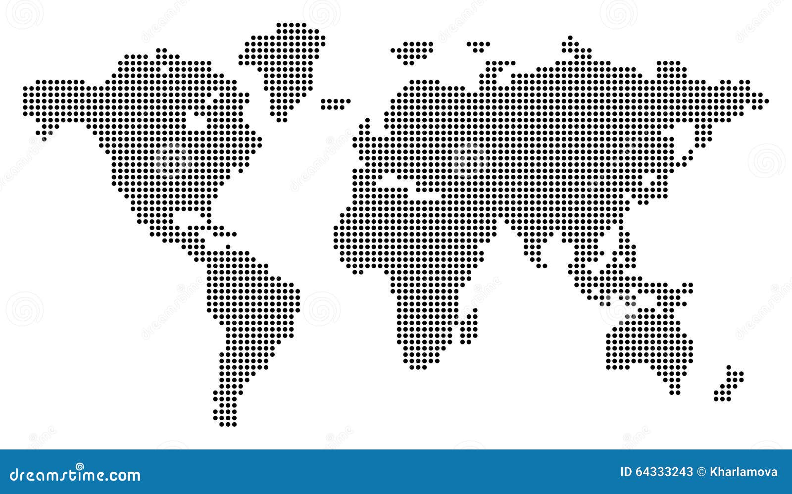 Dotted World Map Cartoon Vector | CartoonDealer.com #64333243