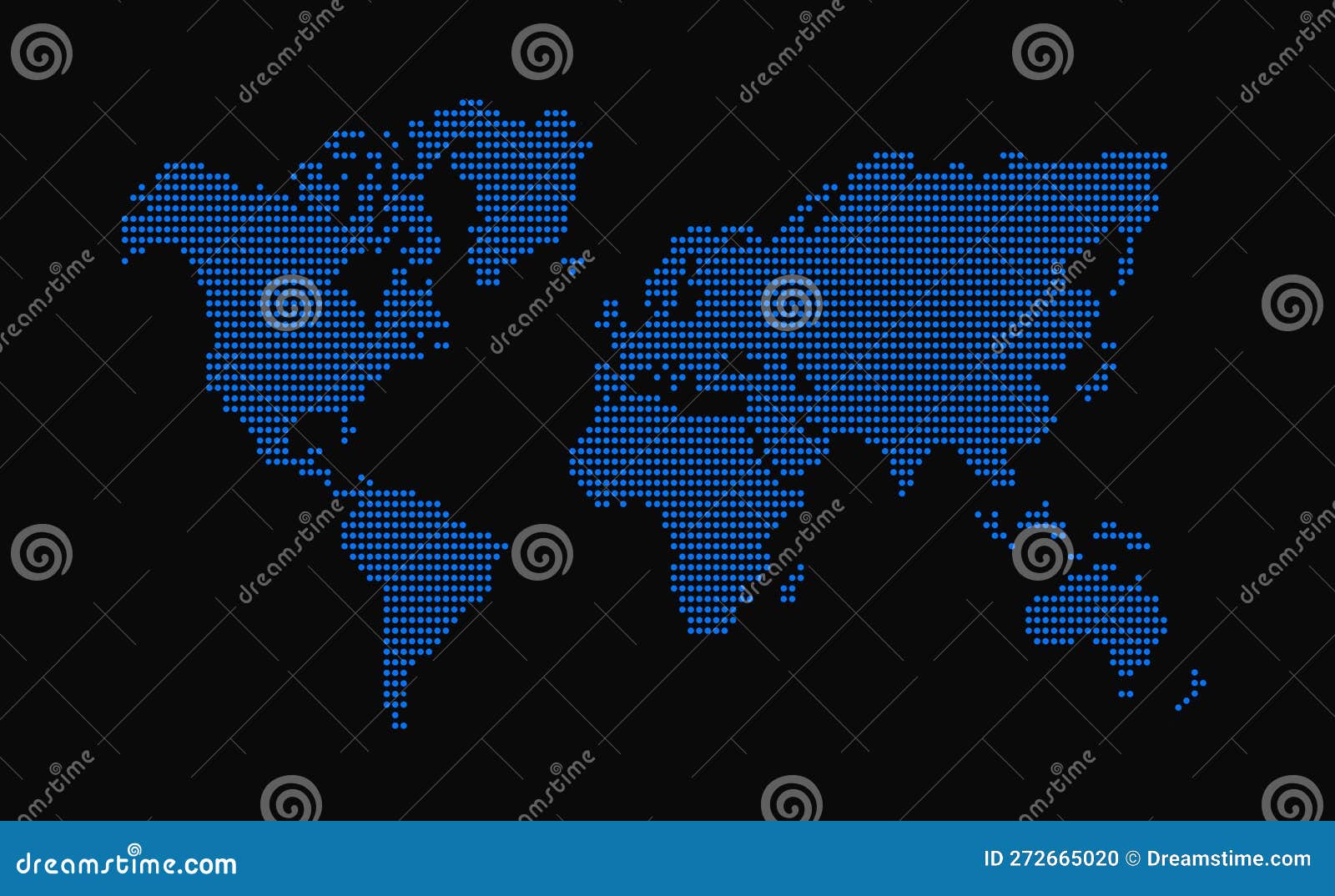 Dotted World Map. Vector Illustration Stock Vector - Illustration of ...